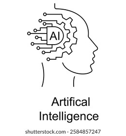 Artificial Intelligence Ai Refers Simulation Human Stock Vector (Royalty Free) 2584857249 ...