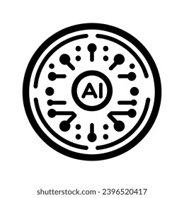 Artificial Intelligence Ai Symbol Icon Isolated Stock Vector (Royalty ...