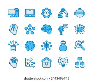 Artificial Intelligence Ai Technology Vector Icons Stock Vector ...