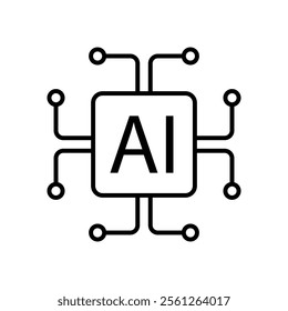 Artificial Intelligence Sign Symbol Vector Flat Stock Vector (Royalty ...