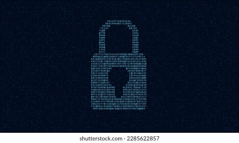 Ascii Art Digital Lock Icon Made Stock Vector (Royalty Free) 2285622857 ...