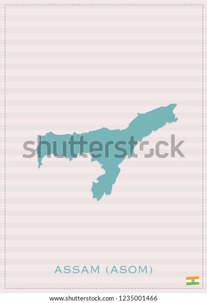 Assam Vector Map Stock Vector (Royalty Free) 1235001466 | Shutterstock