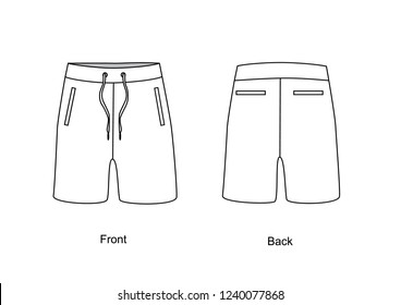 Athletic Shorts Vector Stock Vector (Royalty Free) 1240077868 ...