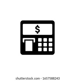 Atm Vector Icon Black Solid Flat Stock Vector (Royalty Free) 1657588243 ...