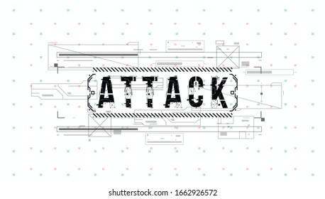Attack Conceptual Layout Hud Elements Print Stock Vector (Royalty Free ...