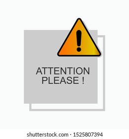 Attention Please Hands Hold Information Banner Stock Vector (Royalty Free) 1199304457 | Shutterstock