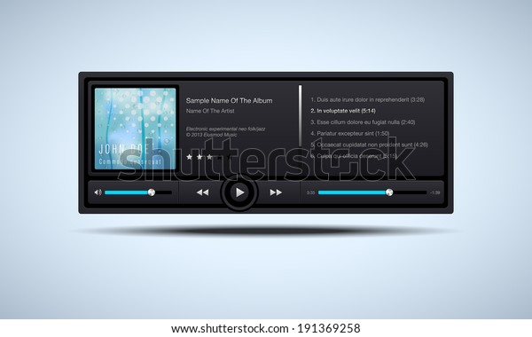 Audio Player Interface Vector Illustration Stock Vector (Royalty Free ...