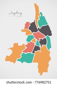 Kiel Map Boroughs Modern Round Shapes 스톡 벡터(로열티 프리) 1008930892 | Shutterstock