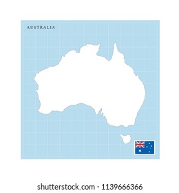 Australia County Flag Map Vector Illustration Stock Vector (Royalty ...