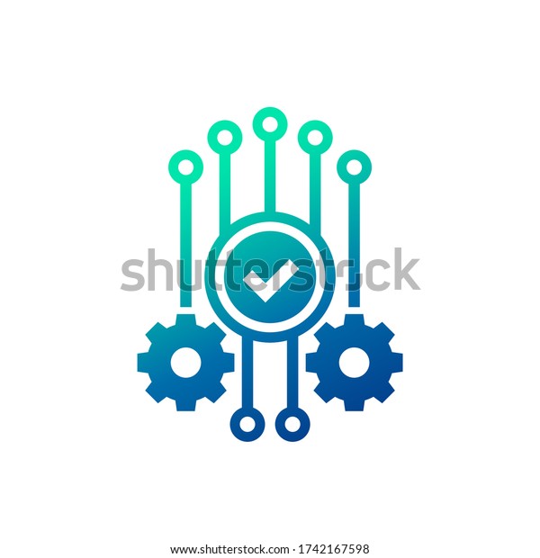 Automation Optimization Icon Checkmark Gears Stock Vector (Royalty Free ...