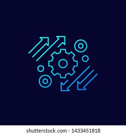 Automation Optimization Vector Icon Linear Stock Vector (Royalty Free ...