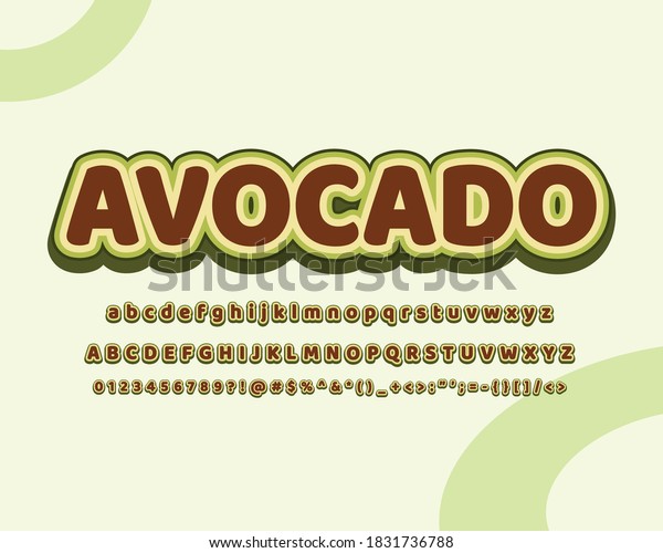 1,352 Avocado Font Images, Stock Photos, 3D objects, & Vectors ...