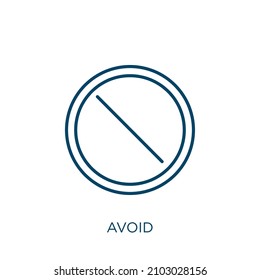 Avoid Icon Thin Linear Avoid Outline Stock Vector (Royalty Free ...