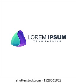 Awesome Gradient Triangle Logo Design Stock Vector (Royalty Free ...