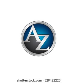 Az Initial Circle Logo Blue Stock Vector (Royalty Free) 329422223 ...