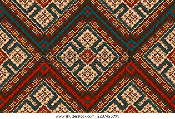 Aztec Peruvian Mexican Knit Pattern Ethnic Stock Vector (Royalty Free ...