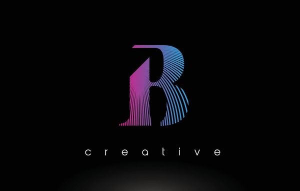 24 B Logo Design Multiple Lines Artistic Elegant Royalty-Free Images ...
