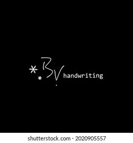 B V Bv Initial Logo Handwriting Stock Vector (Royalty Free) 2020905557 ...