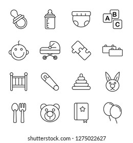 Baby Icons Pack Isolated Baby Symbols Stock Vector (Royalty Free) 1275022627 | Shutterstock