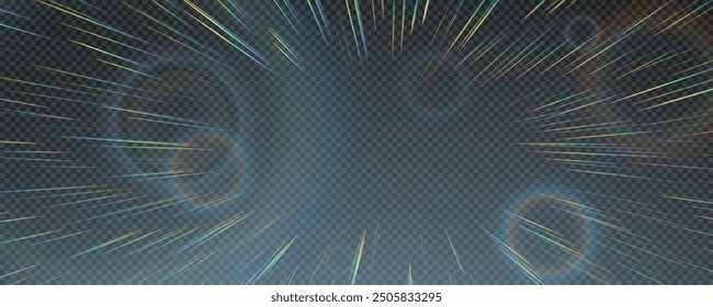 Background Effect Rainbow Rays Halo Reflection Stock Vector (Royalty ...