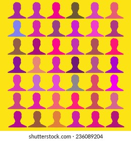 Large Number Skulls On Pink Background Stock Vector (Royalty Free ...