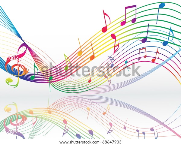 Background Music Notes Stock Vector (Royalty Free) 68647903 | Shutterstock