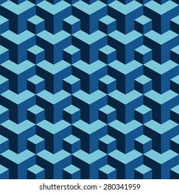 Background Repeating Threedimensional Blocks Vector Seamless Stock ...