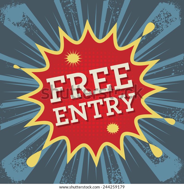 Background Text Free Entry Vector Illustration Stock Vector (Royalty ...