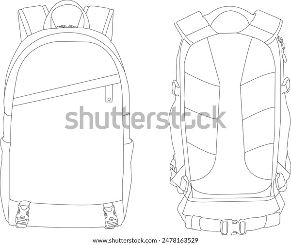 Backpack Isolated Backpacker Backpack Vector Icon Stock Vector (Royalty ...