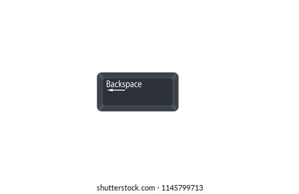 Backspace Computer Key Button Vector Isolated Stock Vector (Royalty ...