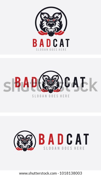 Bad Cat Logo Stock Vector (Royalty Free) 1018138003 | Shutterstock