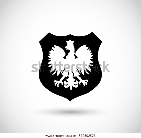 Badge Polish Eagle Vector Stock Vector (Royalty Free) 572802523 ...