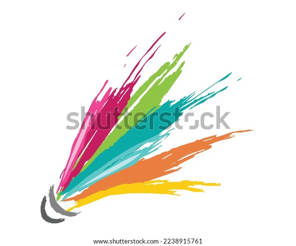 Badminton Shuttle Logo Design Elements Stock Vector (Royalty Free ...