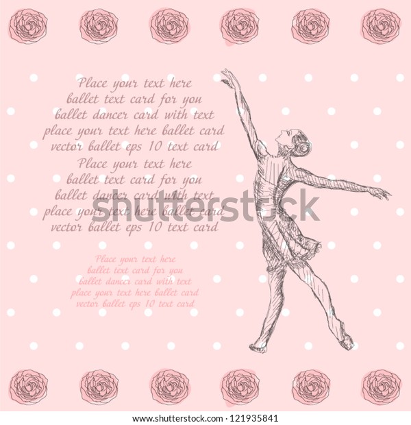 Ballet Dancer Card Stock Vector (Royalty Free) 121935841 | Shutterstock