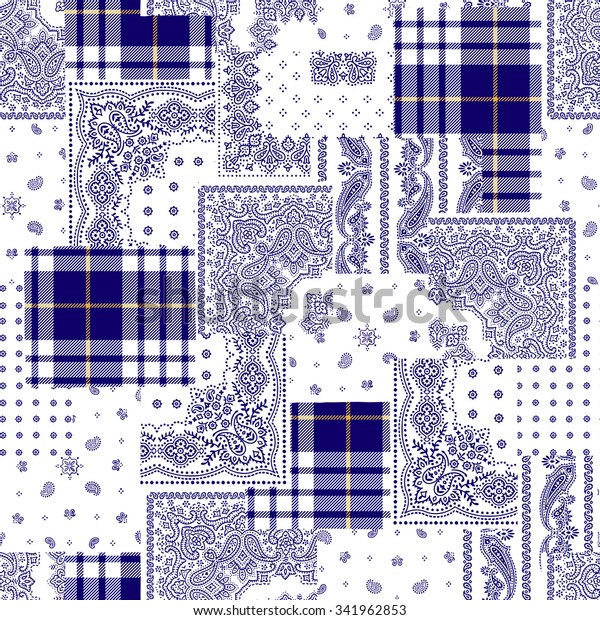 Bandanna Pattern Design Stock Vector (Royalty Free) 341962853 ...