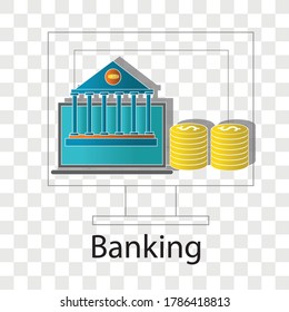 Banking Concept On Transparency Background Creative Stock Vector ...