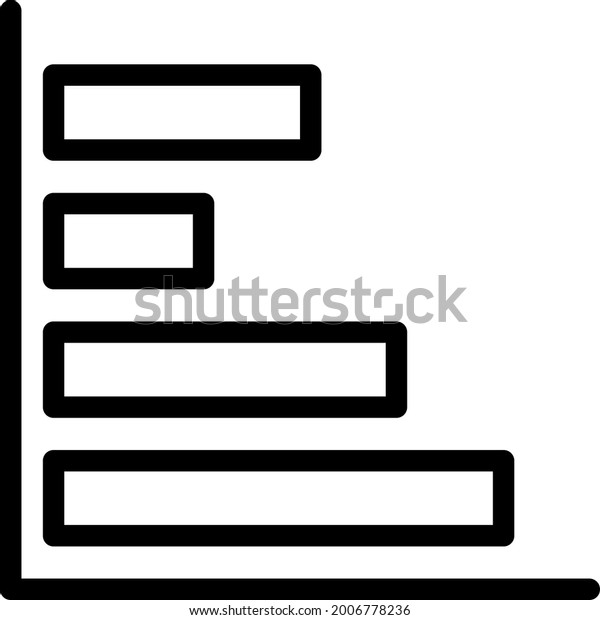 Bar Chart Outline Icon Vector Logo Stock Vector (Royalty Free ...