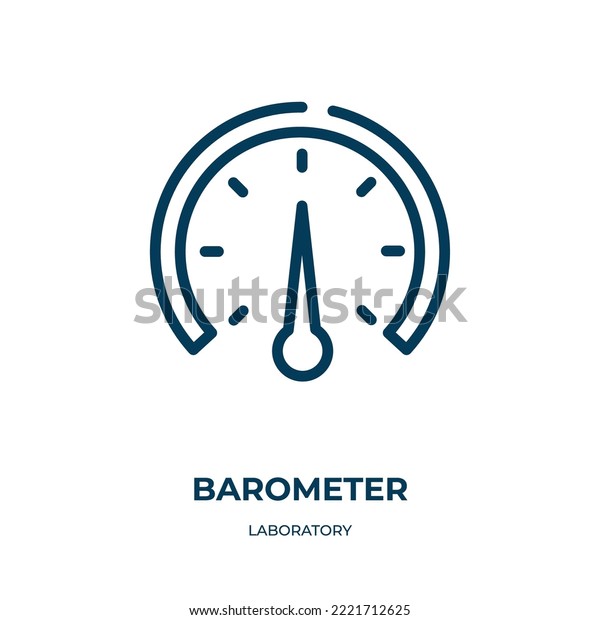 Barometer Icon Linear Vector Illustration Laboratory Stock Vector ...