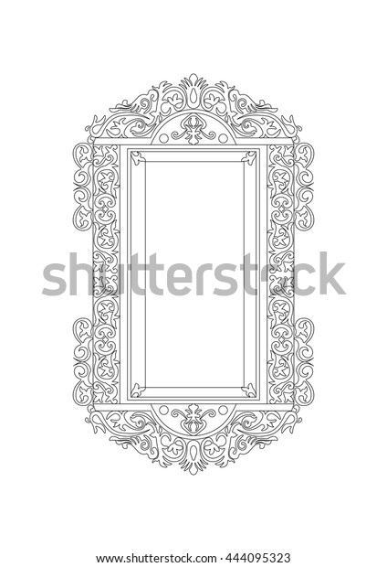 Baroque Rococo Frame Decor Vector French Stock Vector (Royalty Free ...