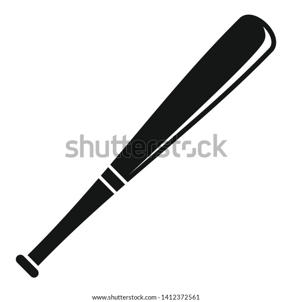 Baseball Bat Icon Simple Illustration Baseball Stock Vector (Royalty ...