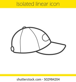 Baseball Cap Linear Icon Thin Line Stock Vector (Royalty Free ...