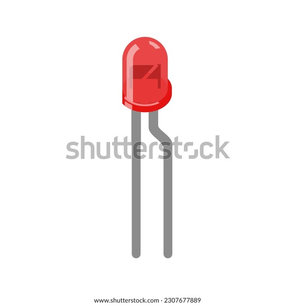 Basic Red Led Light Emitting Diode Stock Vector (Royalty Free ...