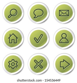 Basic Web Icons Green Glossy Sphere Stock Vector (Royalty Free ...