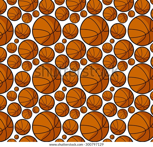 Basketball Background Pattern Stock Vector (Royalty Free) 300797129 ...