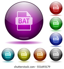 Bat File Format Icons On Round Stock Vector (Royalty Free) 651550717 ...