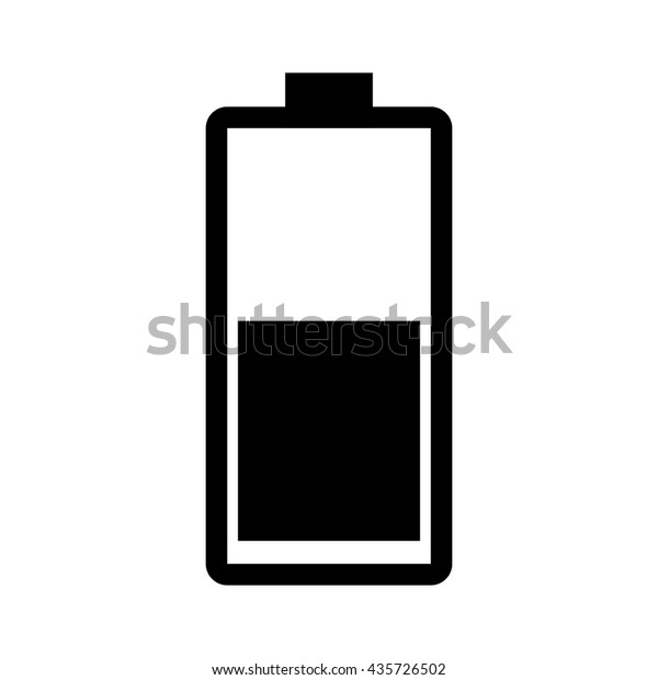 Battery Half Full Vector Stock Vector (Royalty Free) 435726502 ...