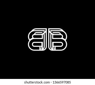 Bb Letter Linear Bold Shape Creative Stock Vector (Royalty Free ...