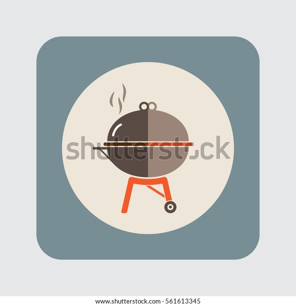 Bbq Icon Barbecue Time Vector Icons Stock Vector (Royalty Free ...
