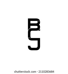 Bcj Typography Letter Monogram Logo Design Stock Vector (Royalty Free ...
