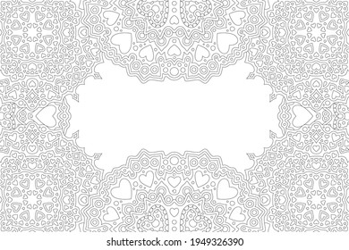 Beautiful Black White Border Valentines Day Stock Vector (Royalty Free ...